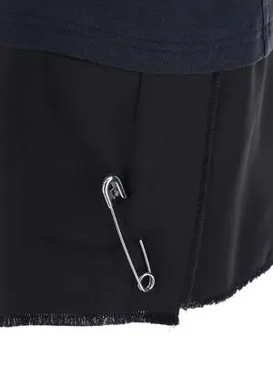 Balenciaga Layered Polo Dress With Safety Pin Detail - Multicolor
