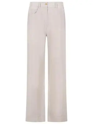 Acne Studios Check Casual' Beige Cupro Pants - Cream