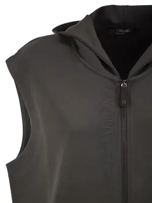 Max Mara Hooded Cotton-blend Jersey Gilet - Multicolor