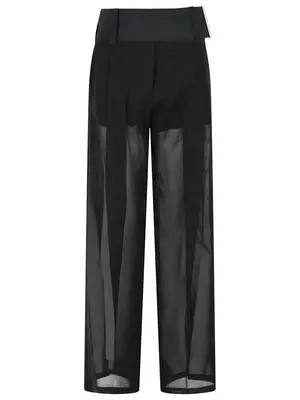 Sportmax Ferito Loose Pants In Organzato Cotton Voile
