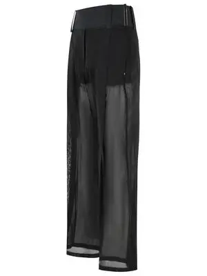 Sportmax Ferito Loose Pants In Organzato Cotton Voile