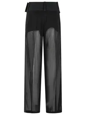 Sportmax Ferito Loose Pants In Organzato Cotton Voile