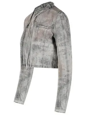 DIESEL® Saphix' Grey Cotton Blend Jacket