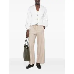 Max Mara Neutrals Trousers Straight Trousers