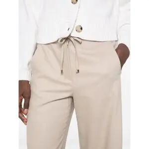 Max Mara Wide Leg Straight Trousers - Cream