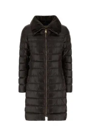 Herno Chocolate Nylon Elisa Down Jacket - Brown