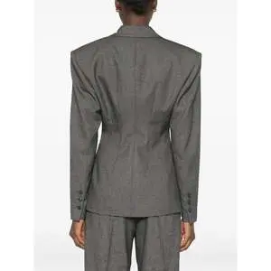 Andamane Peak Lapel Single-breasted Blazer - Gray