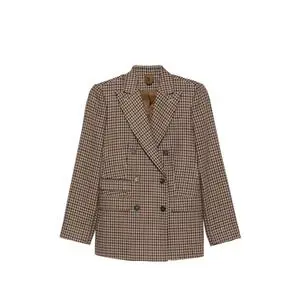Max Mara Wool Pinstripe Double-breasted Blazer - Brown