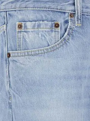 Dsquared2 642' Light Bluejeans With Logo Patch On The Back And Bleach Effect In Denim For