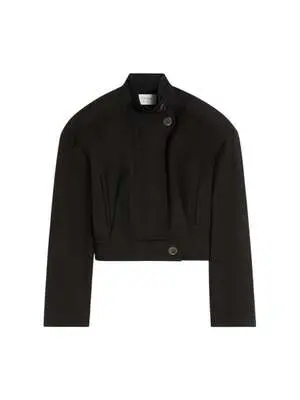Sportmax Oversized Cotton Bomber Jacket - Black