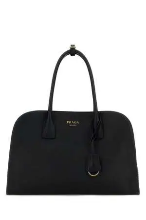 Prada Leather Medium Shopping Bag - Black