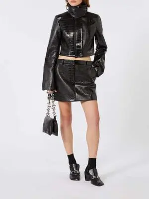 Sportmax Patent Leather Skirt