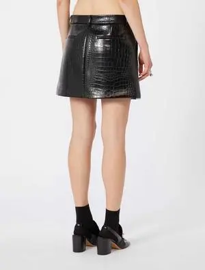 Sportmax Patent Leather Skirt