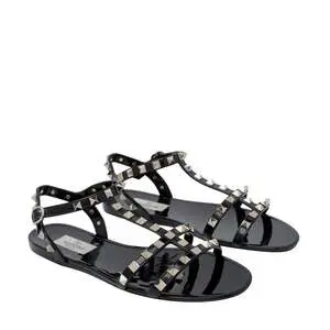 Valentino Garavani Rockstud Rubber Sandals - Black