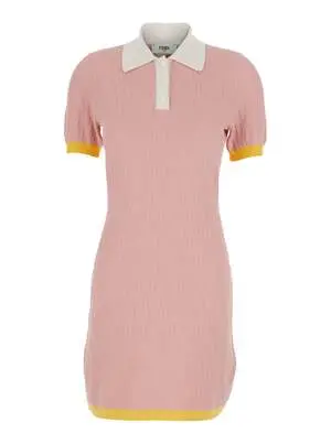 Fendi Cotton And Silk Blend Classic Collar Dress - Multicolor