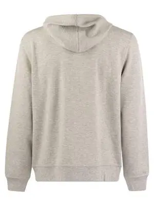 Brunello Cucinelli Cotton, Cashmere And Silk Fleece Zipped Topwear - Cream