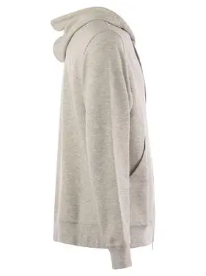 Brunello Cucinelli Cotton, Cashmere And Silk Fleece Zipped Topwear - Cream