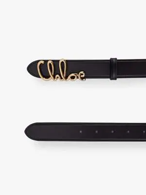 Chloé Iconic Leather Belt - Black