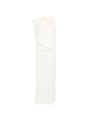 Sportmax Draped Midi Dress - White