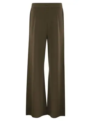 Max Mara Wide-leg Viscose Knit Trousers - Yellow