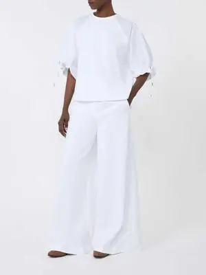 Max Mara Corona High-waisted Pants - White