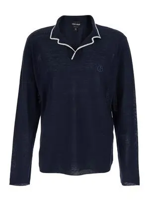 Giorgio Armani Linen And Silk Blend Sweater - Multicolor