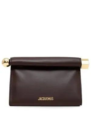 Jacquemus Le Sac Rond Carre Leather Cross Body Bag - Brown