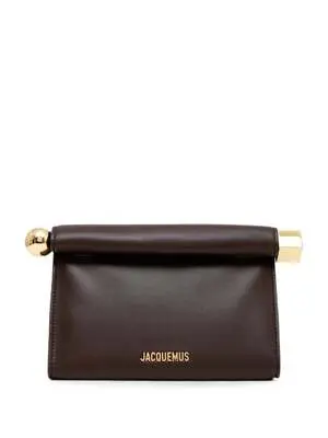 Jacquemus Le Sac Rond Carre Leather Cross Body Bag - Brown