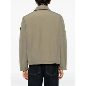 Stone Island Lightweight Jacket With Spread Collar - Green