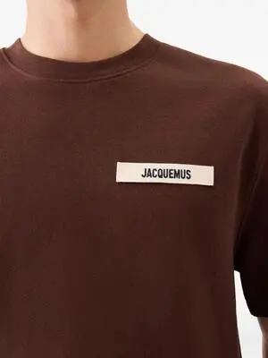 Jacquemus Le T-shirt Gros Grain In Cotton - Brown
