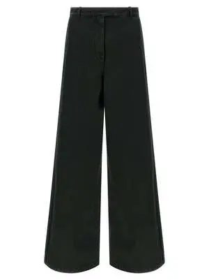 Dries Van Noten Velvet Insert Jeans - Green