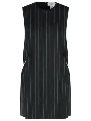 Sportmax Domini' Virgin Wool Blend Dress - Black