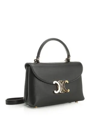 Celine Nino Teen Bag In Garnet Leather - Black