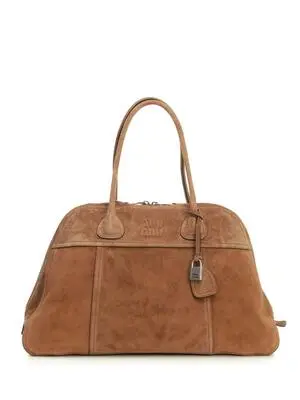 Miu Miu Vivant Suede Bag - Brown