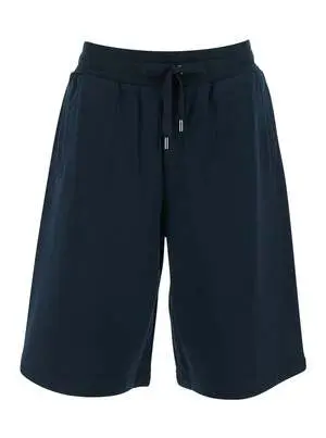 Dolce & Gabbana Blue Bermuda Shorts With Elastic Waist And Logo On The Back For - Multicolor