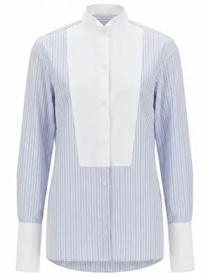 TOM FORD Striped Cotton Shirt - Blue