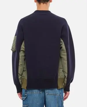 Sacai Sponge Sweat X Nylon Twill Pullover