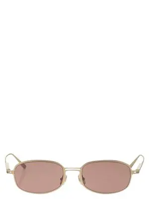 Brunello Cucinelli Titanium Sunglasses With Slim Square Frame - Pink