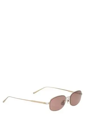 Brunello Cucinelli Titanium Sunglasses With Slim Square Frame