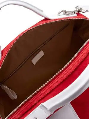 Dries Van Noten Suede Travel Bag - Red
