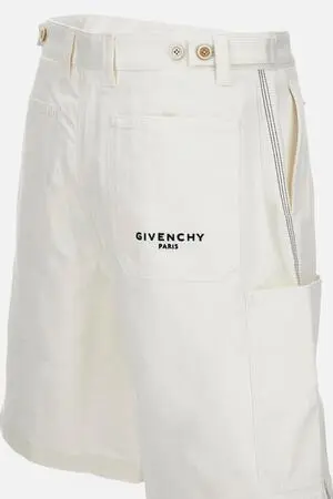 Givenchy Denim Shorts With Patch Pockets - Multicolor