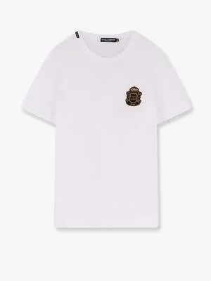 Dolce & Gabbana Cotton T-shirt With Iconic Logo Patch - Multicolor