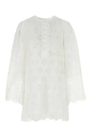 Chloé Broderie Anglaise Mini Dress - White