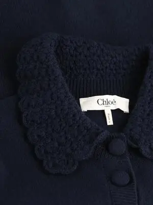 Chloé Wool Button Detailed Cardigan - Blue