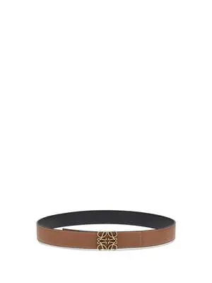 Loewe Anagram Reversible Leather Belt - Brown