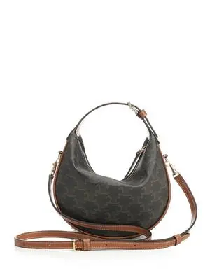 Celine Lulu Teen Bag In Triomphe Canvas And Calfskin