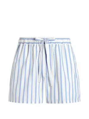 Dolce & Gabbana Striped Bermuda Shorts With Drawstring - Blue