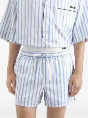 Dolce & Gabbana Striped Bermuda Shorts With Drawstring