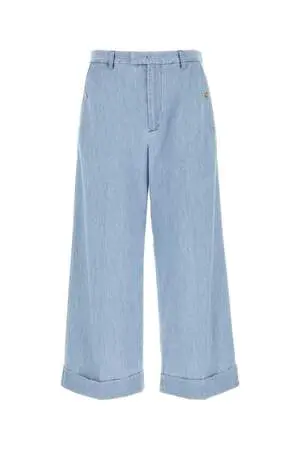 Valentino Garavani Light Denim Wide-leg Jeans - Blue
