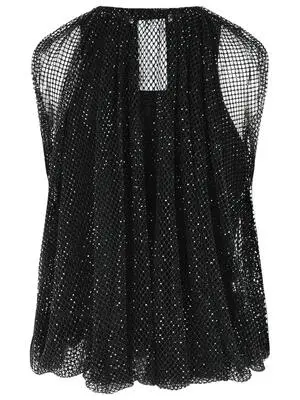 Sportmax Crystal Mesh Top - Black